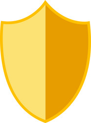 Shields yellow color icon security shield Vector Image