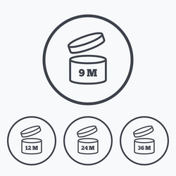 Expiration date product label design packaging Vector Image