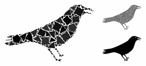 Raven Crow Dot Vector Images (40)