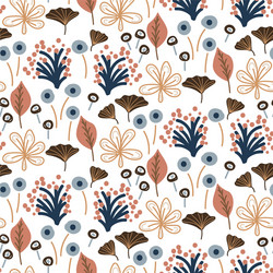 Seamless tree pattern Royalty Free Vector Image