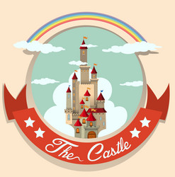 Princess castle design Royalty Free Vector Image