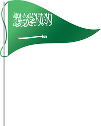 Saudi arabia national day wave flag Royalty Free Vector