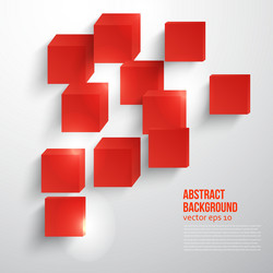 Abstract red background with squares Royalty Free Vector