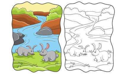 Rabbit Eating Grass Vector Images (93)