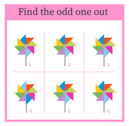 Find the odd one out visual logic puzzle Vector Image