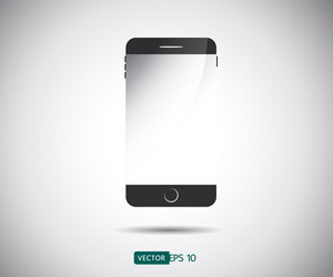 Perfectly detailed modern smart phone isolation Vector Image