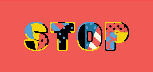 End concept word art Royalty Free Vector Image