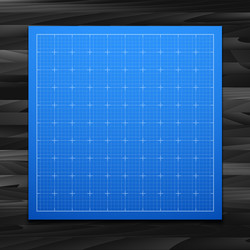 Blue square grid blueprint Royalty Free Vector Image