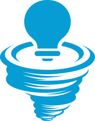 Bulb tornado logo template creative twister Vector Image