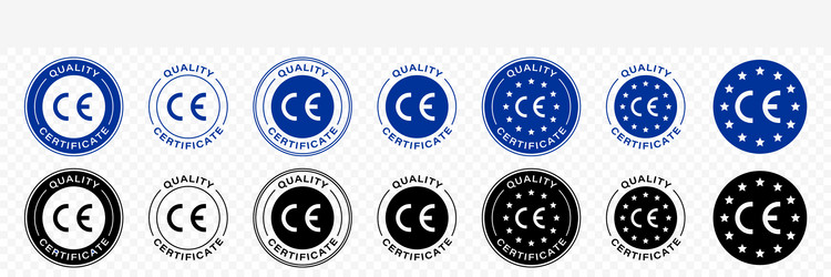 Sticker ce signs simpe Royalty Free Vector Image