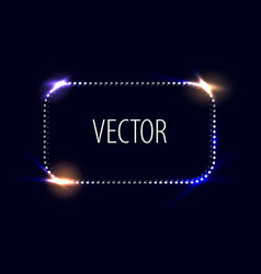Rectangular frame with light effects Royalty Free Vector