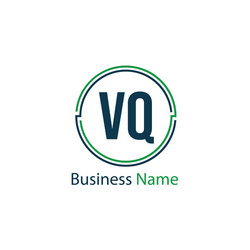 Initial letter vq logo template design Royalty Free Vector