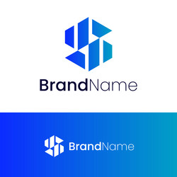 M letter overlapping shape logo design Royalty Free Vector