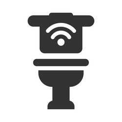 Smart toilet icon Royalty Free Vector Image - VectorStock