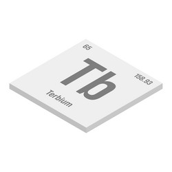 Terbium tb periodic table element Royalty Free Vector Image