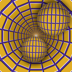 Visual two balls are moving Royalty Free Vector Image