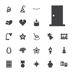 Decoration icons Royalty Free Vector Image - VectorStock