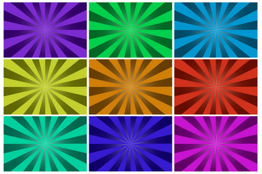 Colored rays backgrounds geometric pattern Vector Image