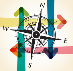 Compass map Royalty Free Vector Image - VectorStock