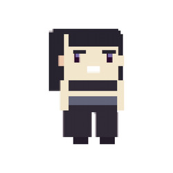 Flat 8-bit woman Royalty Free Vector Image - VectorStock