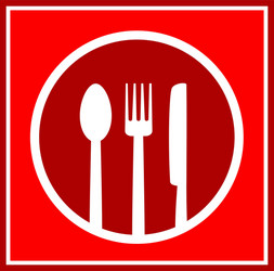 Red restaurant icons Royalty Free Vector Image