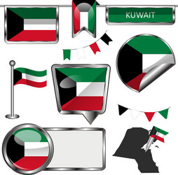 Kuwait flag picture Royalty Free Vector Image - VectorStock