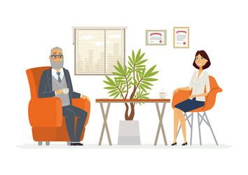 Supervising staff - modern cartoon business Vector Image