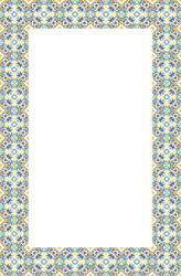 Islamic rectangle frame geometric pattern Vector Image