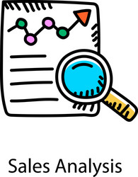 Sales analysis Royalty Free Vector Image - VectorStock