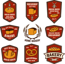 Bread maker set cartoon Royalty Free Vector Image