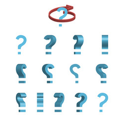 Sheet of sprites rotation cartoon 3d Royalty Free Vector