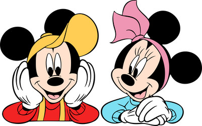 Mickey mouse cartoon mickey and minnie mouse Vector Image