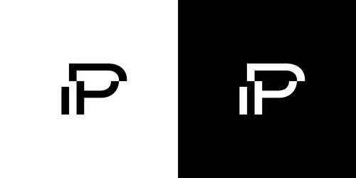 Modern and cool pc logo design Royalty Free Vector Image