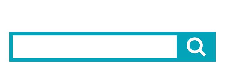 Blue search box with rounded corners Royalty Free Vector