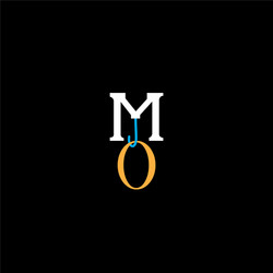 Om letter logo design om simple and modern logo Vector Image