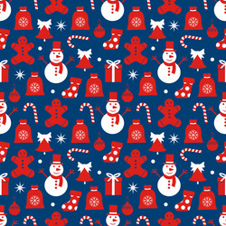 Seamless pattern set christmas Royalty Free Vector Image