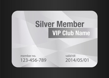 Silver member card Royalty Free Vector Image - VectorStock