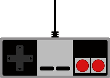 Top view of a videogame joystick Royalty Free Vector Image
