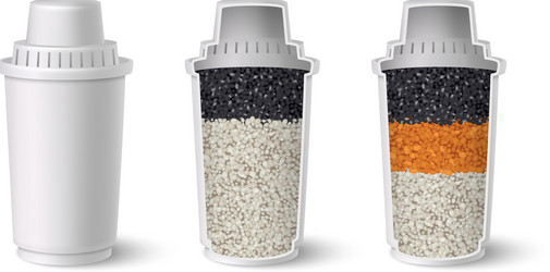 Realistic water filter Royalty Free Vector Image