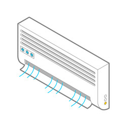 Air conditioning icon cold system sign Royalty Free Vector