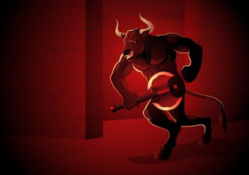 Creature Warrior Minotaur Vector Images (81)