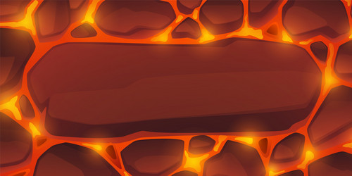 Lava seamless textures for game backgrounds set Vector Image