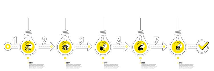 Gym infographic 5 steps timeline sport process Vector Image