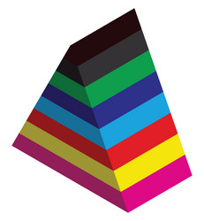 Pyramid chart on a white background Royalty Free Vector