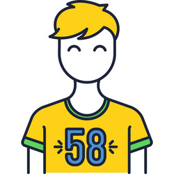 Soccer player avatar icon Royalty Free Vector Image