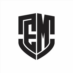Em logo monogram design template Royalty Free Vector Image