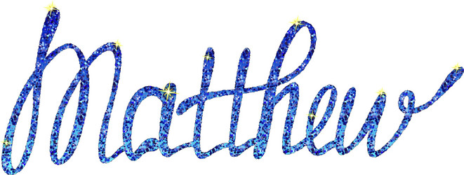 Matthew name lettering Royalty Free Vector Image