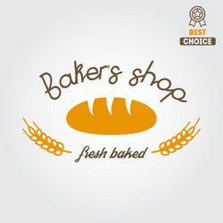 Logo label emblem or badge for bakery or baker Vector Image