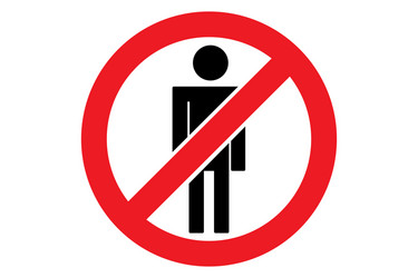 No people sign icon Royalty Free Vector Image - VectorStock