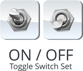 Panel toggle switches set Royalty Free Vector Image